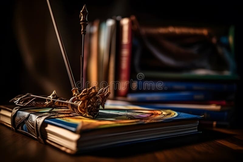 Book of Magic and Arrows. Neural Network AI Generated Stock ...