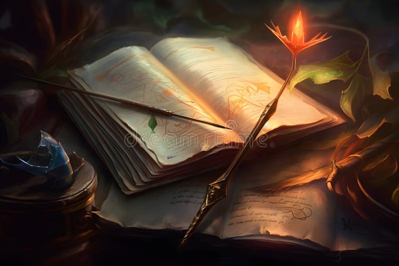 Book of Magic and Arrows. Neural Network AI Generated Stock ...