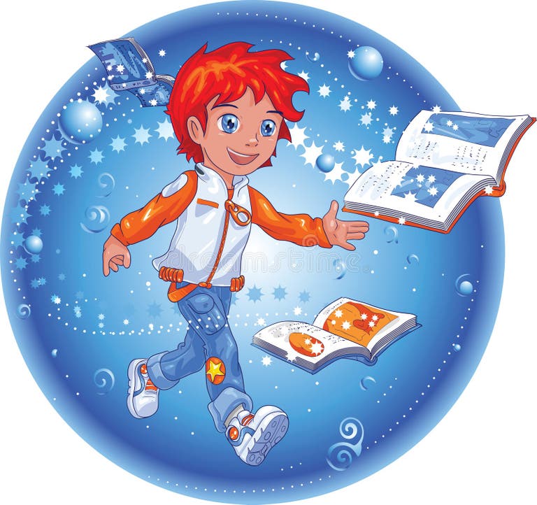 Book Magic Boy stock vector. Illustration of children - 1797808