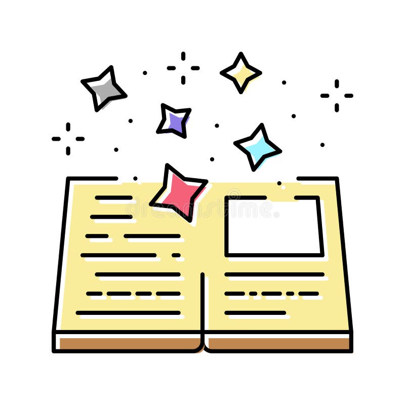 Book Magic Color Icon Vector Illustration Stock Vector - Illustration ...
