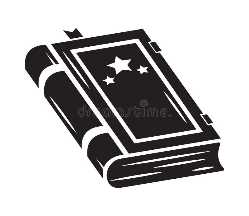 Book of Magic Silhouette Icon Stock Illustration - Illustration of ...