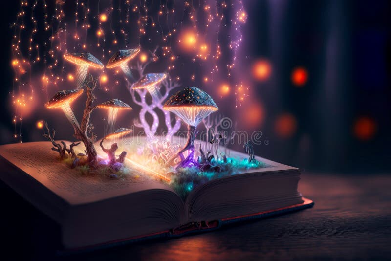 Book of Magic Spells , Magical Elements Such As Spell Books ...