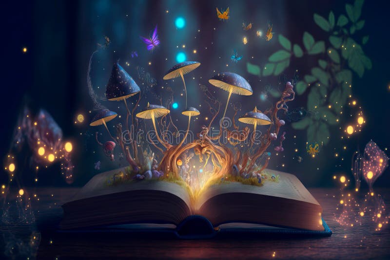 Book of Magic Spells , Magical Elements Such As Spell Books ...
