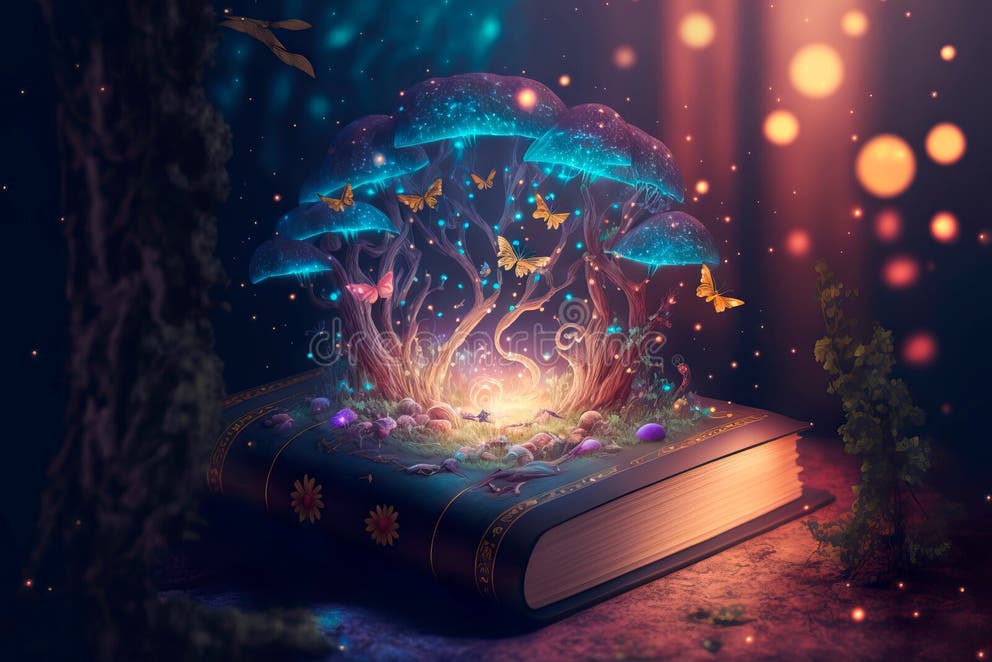 Book of Magic Spells , Magical Elements Such As Spell Books ...