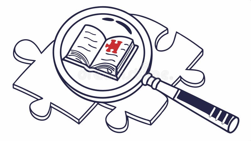 Book with Magnifier, in-depth Reading and Detailed Text Analysis Vector ...