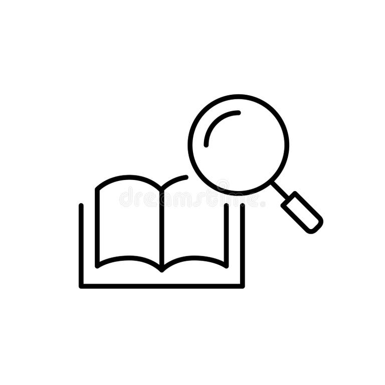 Book and Magnifying Glass. Book Search on Online Platforms, Study Tools ...