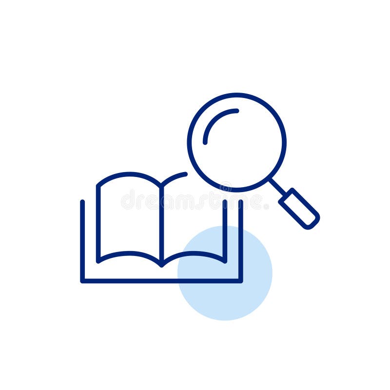 Book and Magnifying Glass. Book Search on Online Platforms, Study Tools ...