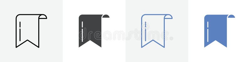 Book Mark Icon Vector Set Use for Web Stock Vector - Illustration of ...