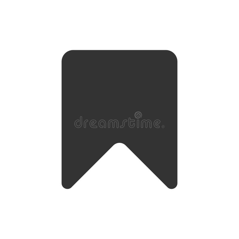 Book Mark Sign Glyph Vector Stock Illustration - Illustration of media ...