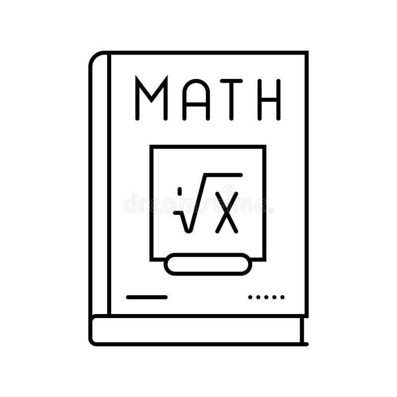 Book Math Science Education Line Icon Vector Illustration Stock ...