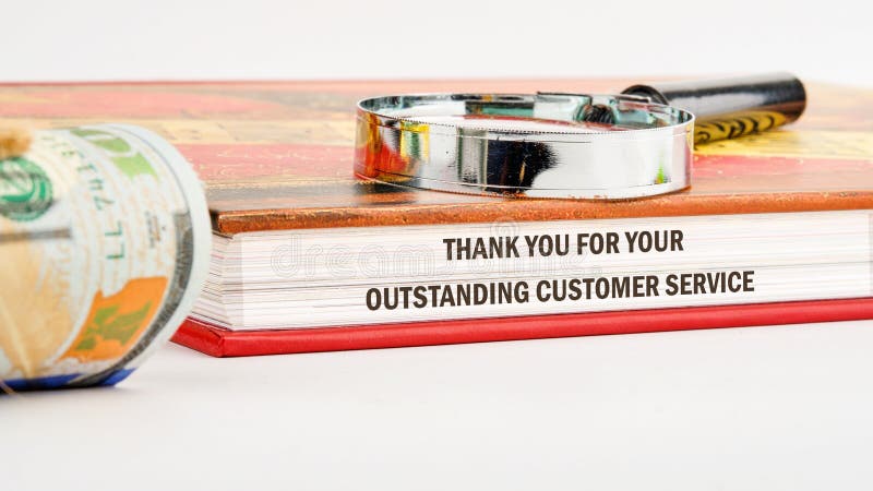 A Book with a Message Expressing Gratitude for Excellent Customer ...