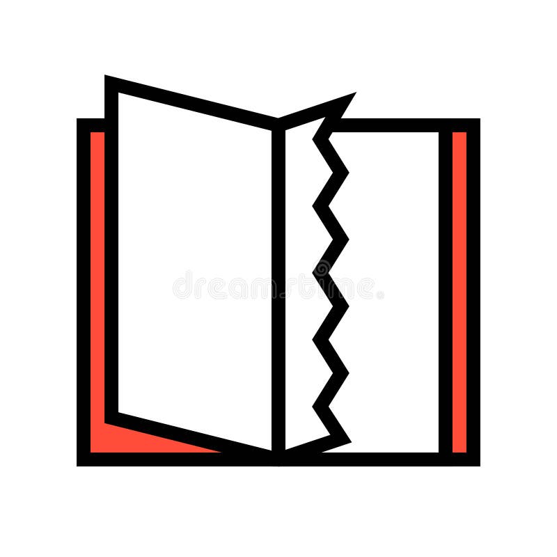 Book with Missing Page Vector, Filled Style Icon Stock Vector ...