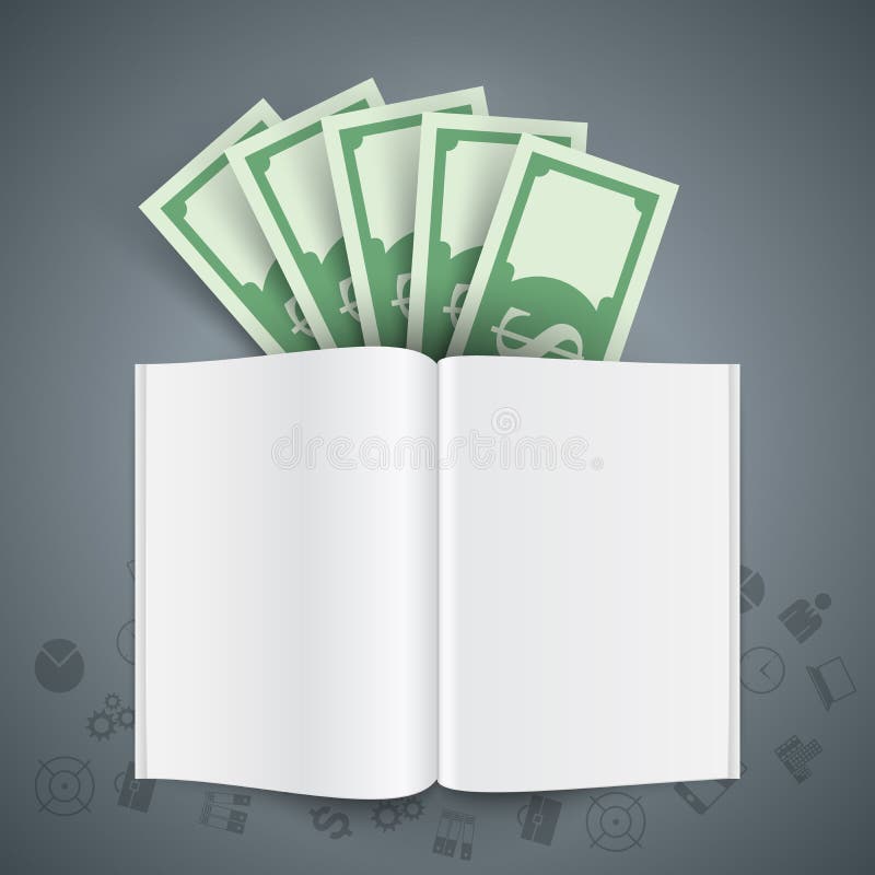 Book with Money stock vector. Illustration of back, fair - 53675167