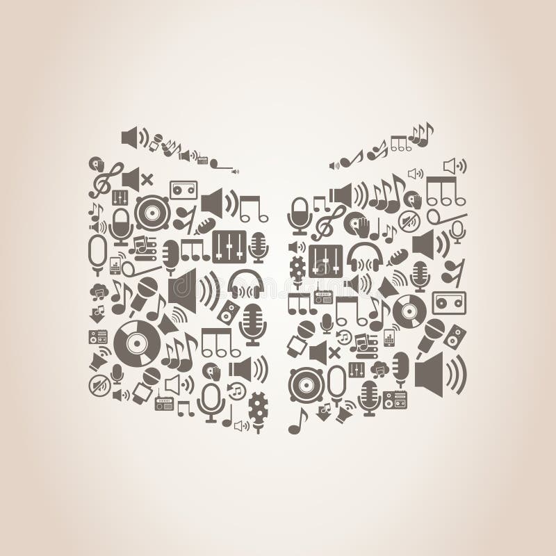 Music Notes on Open Book Background Stock Vector - Illustration of ...