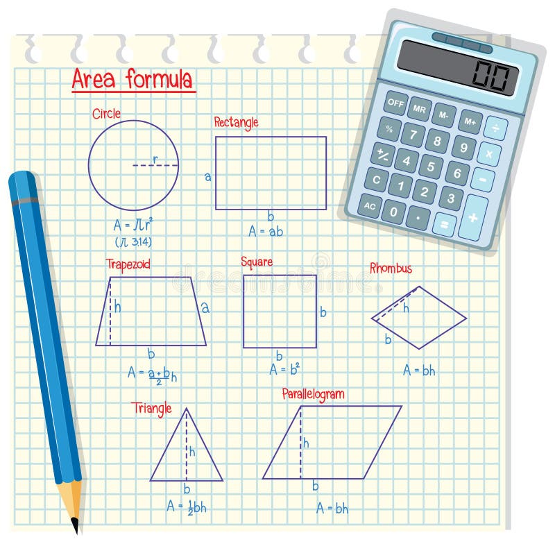 A math note template stock vector. Illustration of math - 149494464