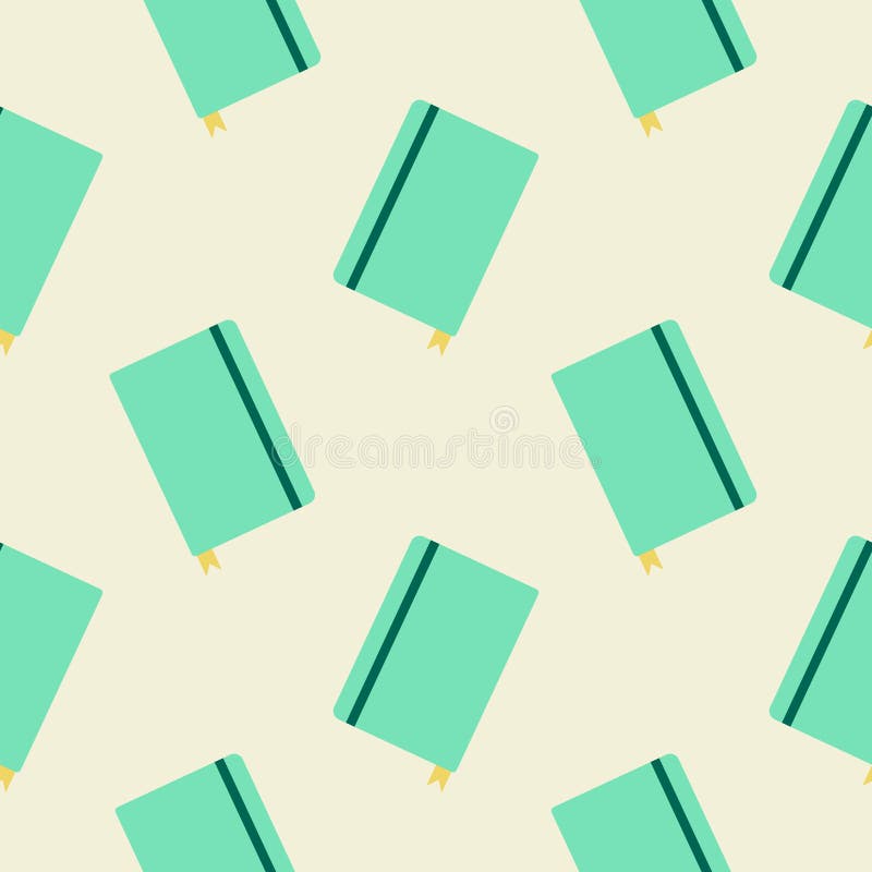 Book, Notebook, Journal Book Seamless Pattern Vector Illustration Stock ...