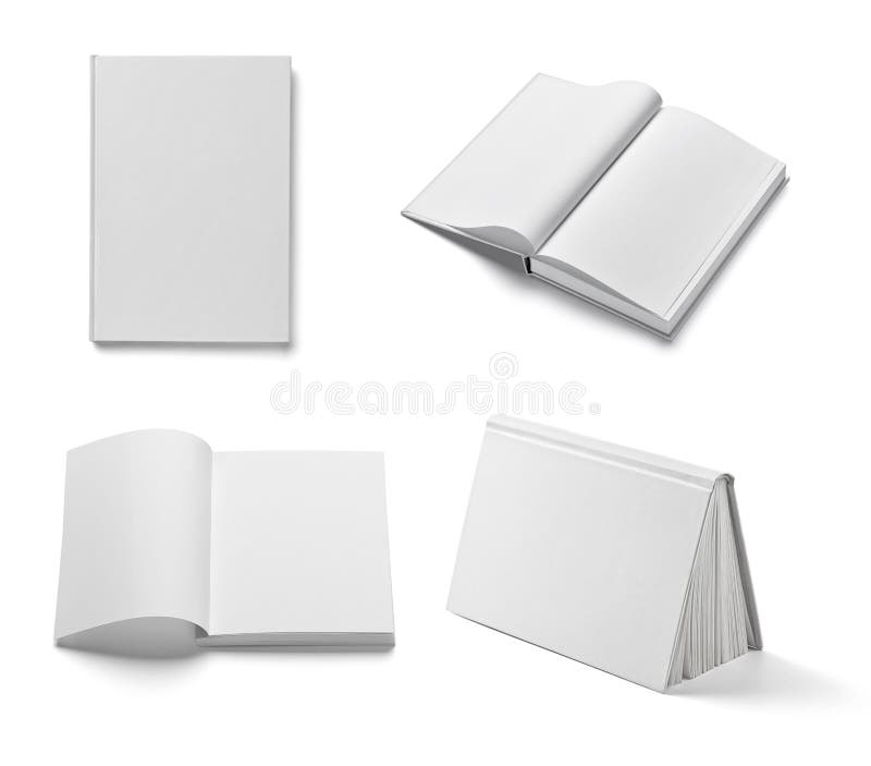 Book Notebook Textbook White Blank Paper Template Stock Illustration ...