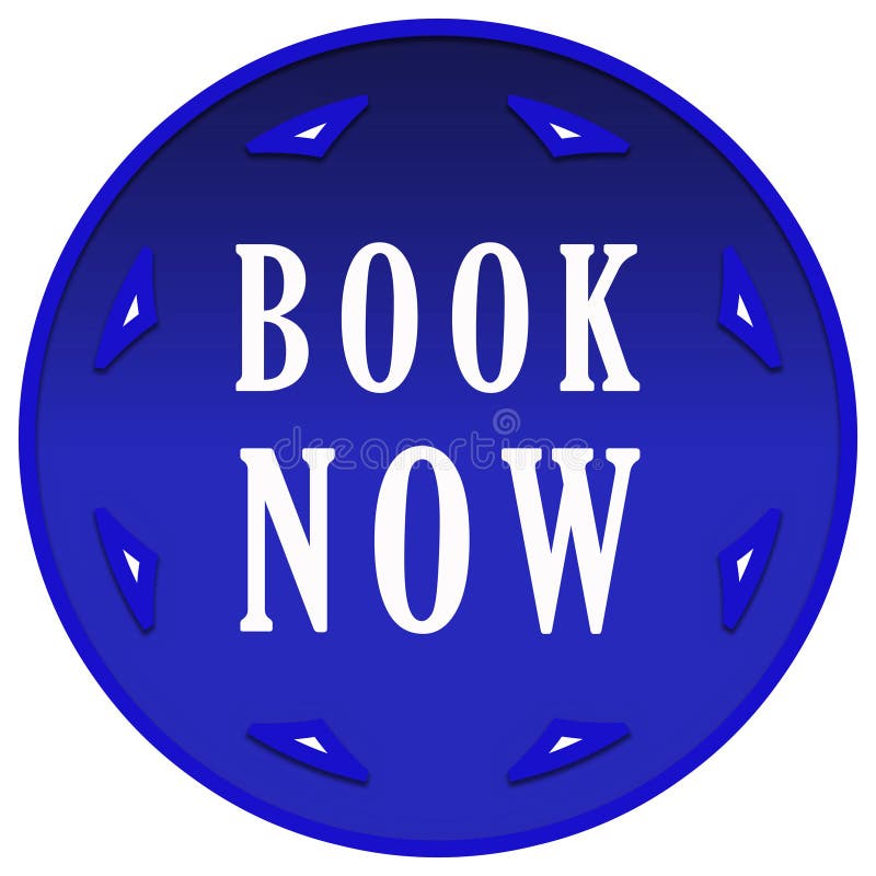 Book now button stock illustration. Illustration of blue - 89635485