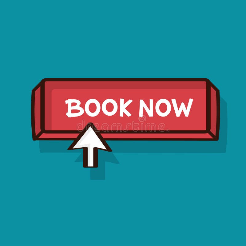 Book Now Button Icon Retro Style Stock Vector - Illustration of symbol ...