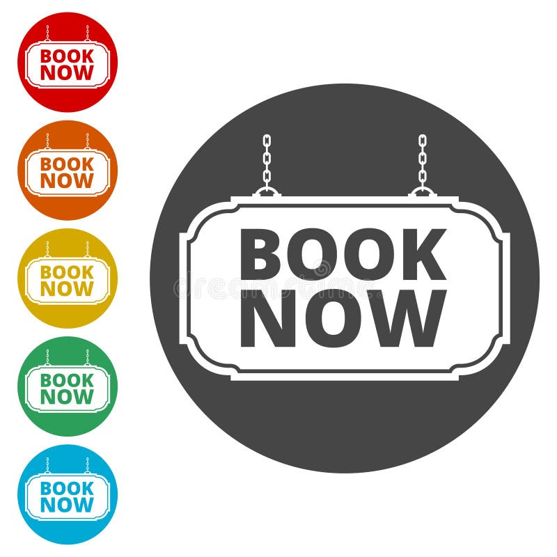 Book Now Icon, Book Now Sign Stock Illustration - Illustration of ...