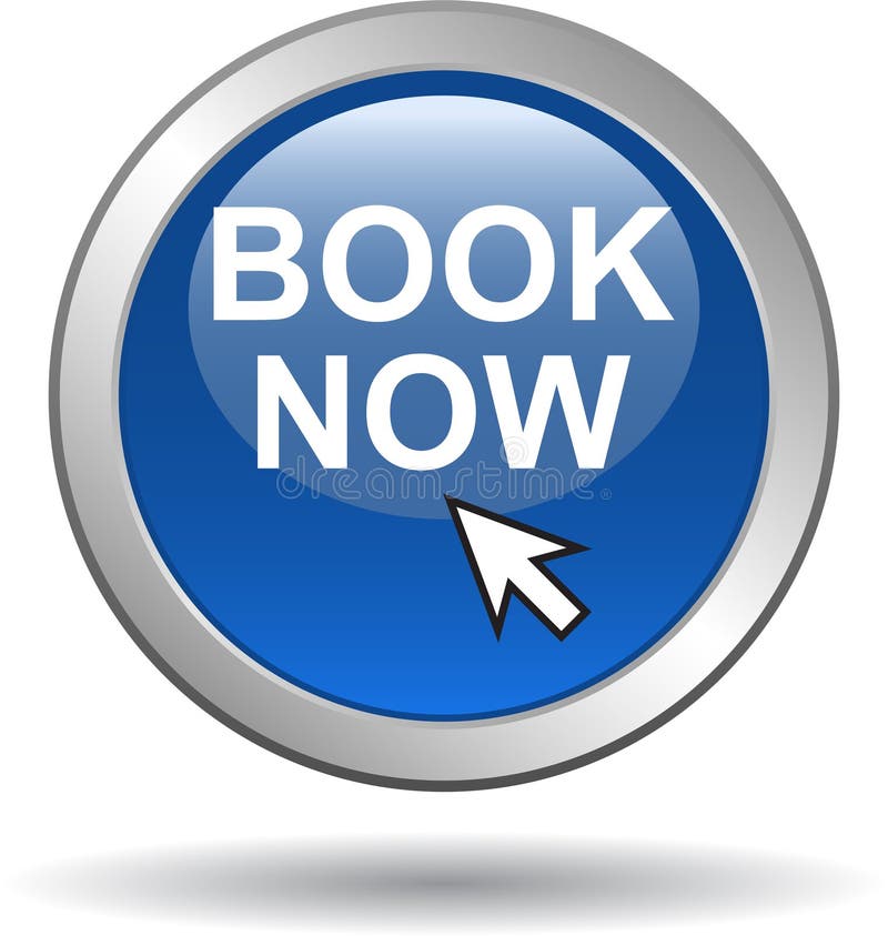 Book Now Icon Web Button Blue Stock Vector - Illustration of design ...