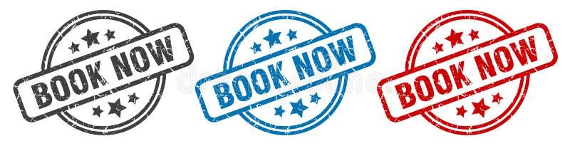 Book Now Stamp. Book Now Round Isolated Sign Stock Vector ...