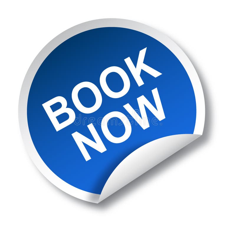 Book now sticker stock illustration. Illustration of element - 118863646