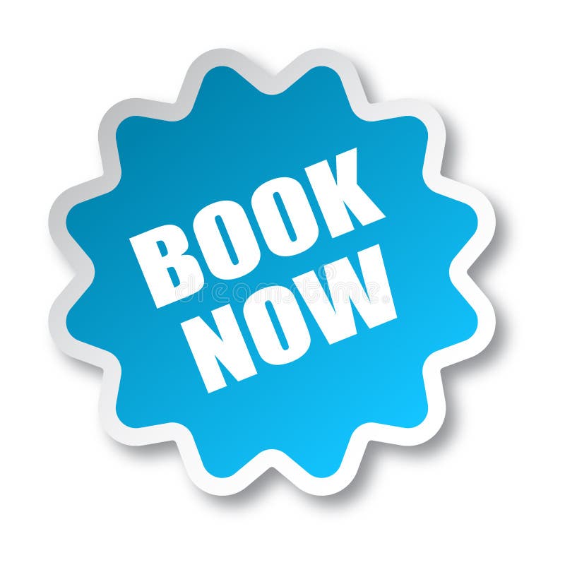 Book now sticker stock illustration. Illustration of badge - 118863900