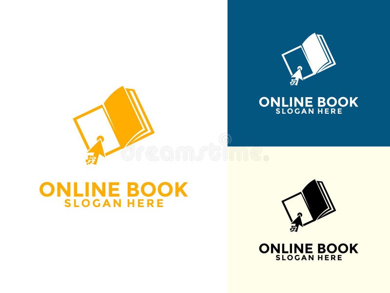 Book Online Education Logo Design Template, Digital Book Logo Vector ...