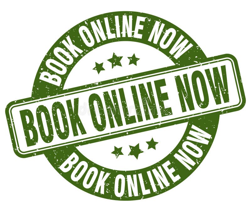 Book Online Now Stamp. Book Online Now Label. Round Grunge Sign Stock ...