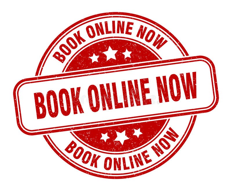 Book Online Now Stamp. Book Online Now Round Grunge Sign Stock Vector ...