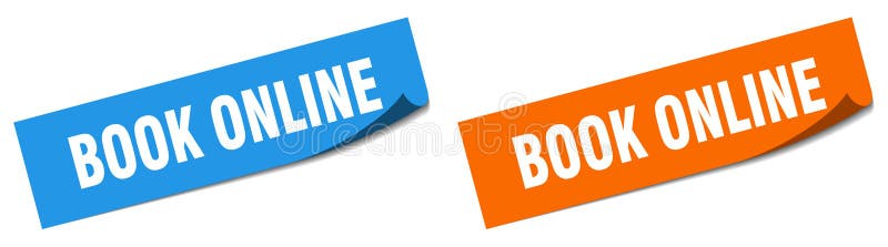 Book Online Sticker. Book Online Sign Set Stock Vector - Illustration ...