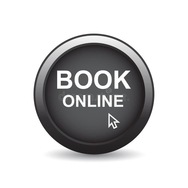 Book Now Red Button Isolated on White Stock Illustration - Illustration ...