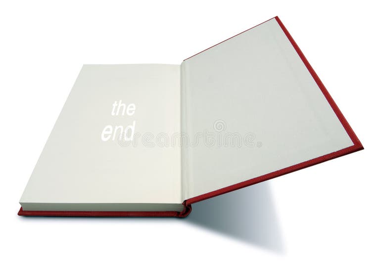 Book Open on the Last Page Where the Word `the End` Appears Stock Image ...