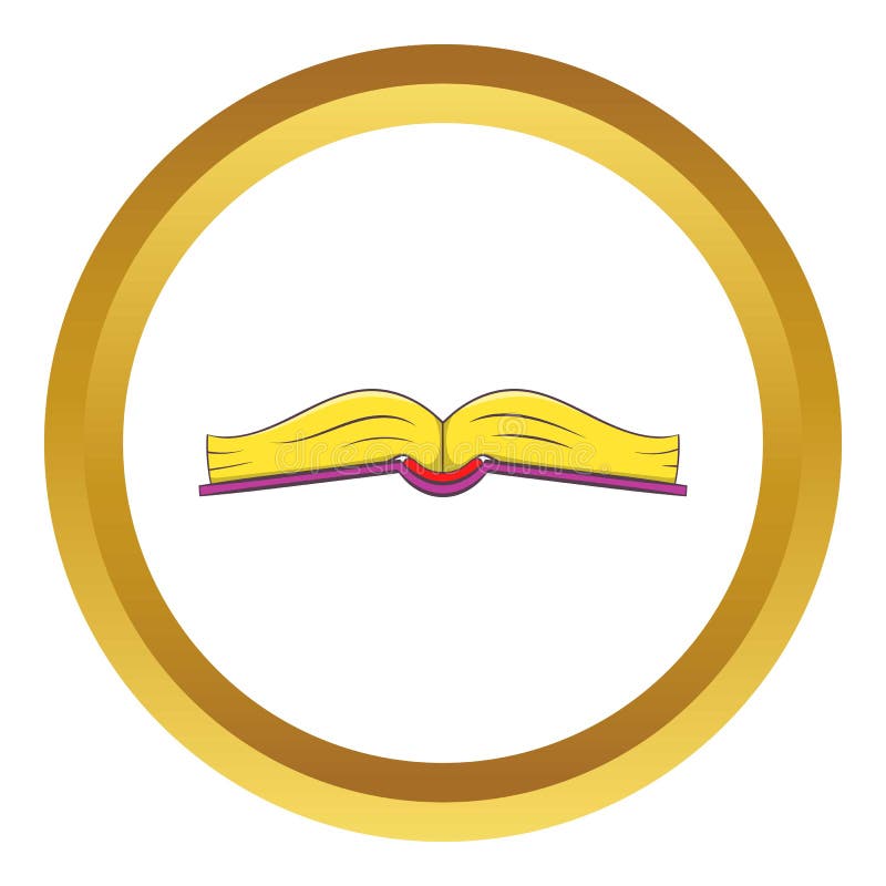 Book is Open in the Middle Vector Icon Stock Vector - Illustration of ...