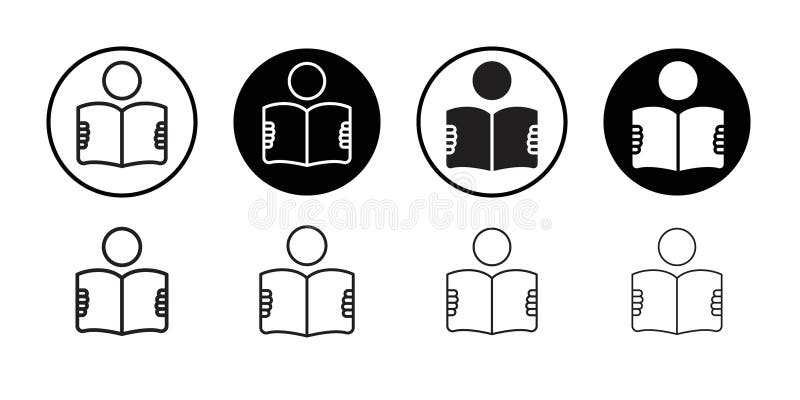 Book Open Reader Icon Isolated Flat Vector in Outline Stock Vector ...