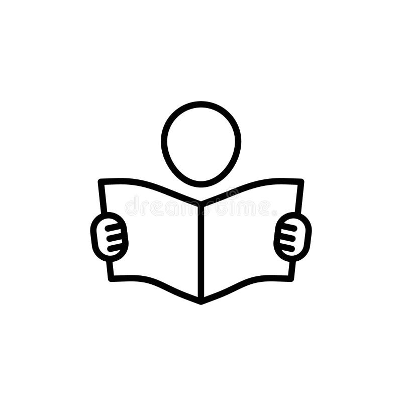 Open Book Reader Icon Perfect for Digital Libraries Stock Vector ...