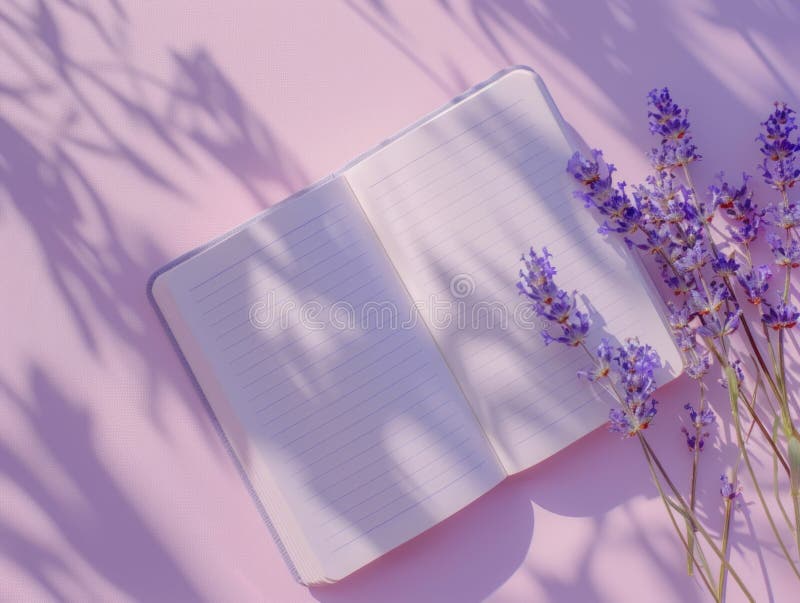 357 Book Open Table Purple Flowers Background Stock Photos - Free ...