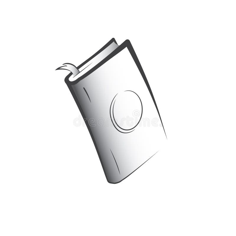 Book outline logo stock illustration. Illustration of booklet - 115227047