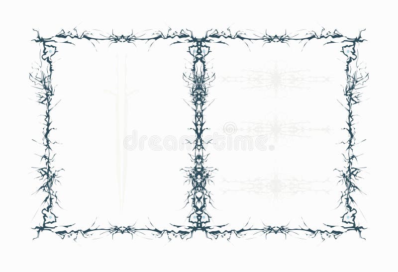 Book Page Design. Decorative Botanical Frame Stock Vector ...