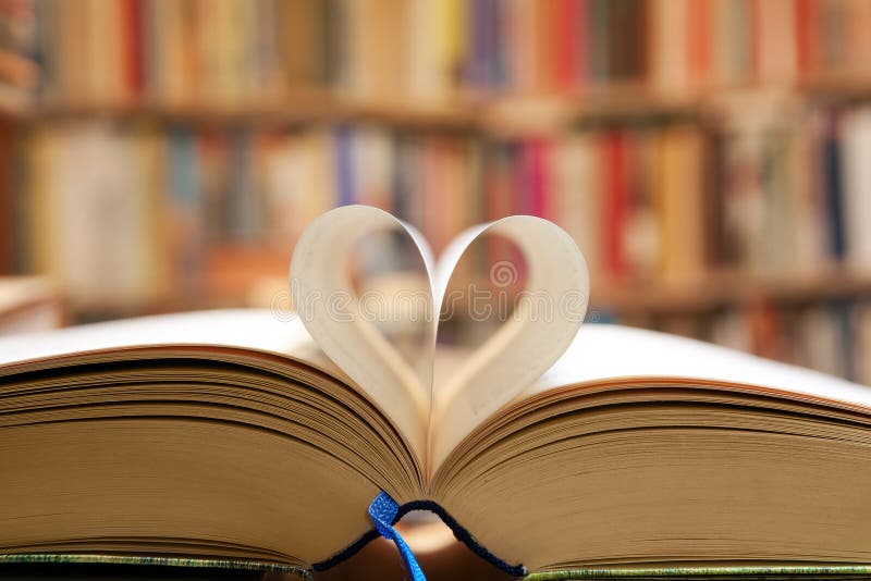 Book page in heart shape stock photo. Image of heart - 61401068
