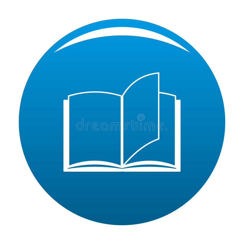 Book page icon blue vector stock vector. Illustration of knowledge ...