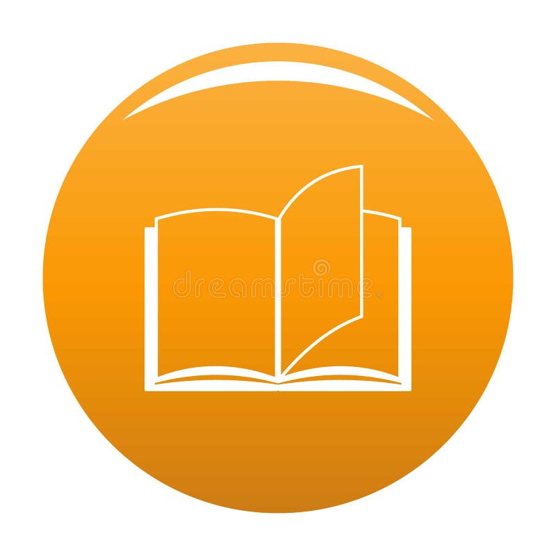 Book Page Icon Vector Orange Stock Vector - Illustration of document ...