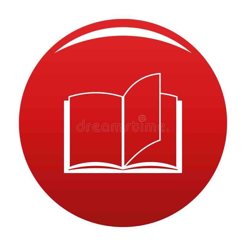 Book page icon vector red stock vector. Illustration of publish - 150821044