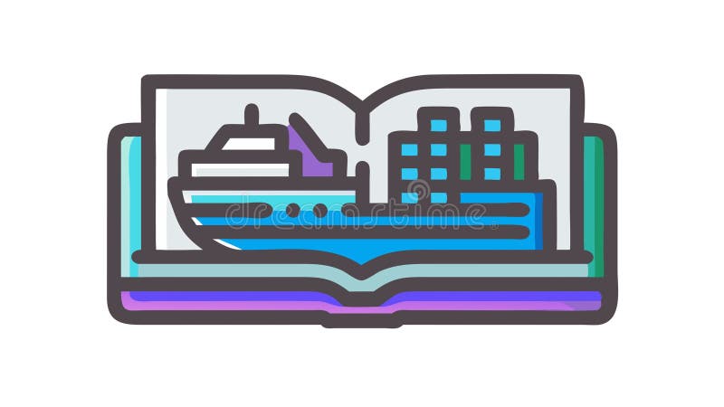 Book with Paper Roll and Pen, Writing, Documentation, or Publishing, Vector Design Generative AI ...