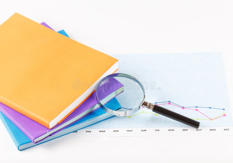 Book and Papers Charts Successful for Business Stock Photo - Image of ...