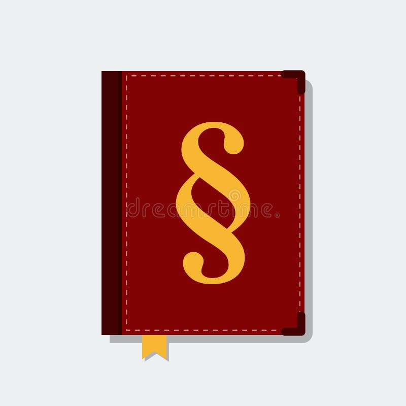 Law Book with Paragraph Symbol Line Art Vector Icon Stock Vector ...