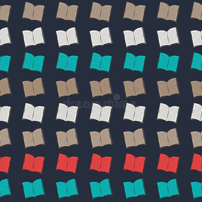 Book pattern stock vector. Illustration of background - 46114817