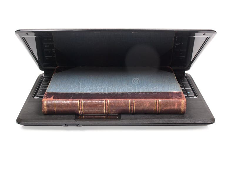 Book and pc stock image. Image of laptop, literature - 19321137