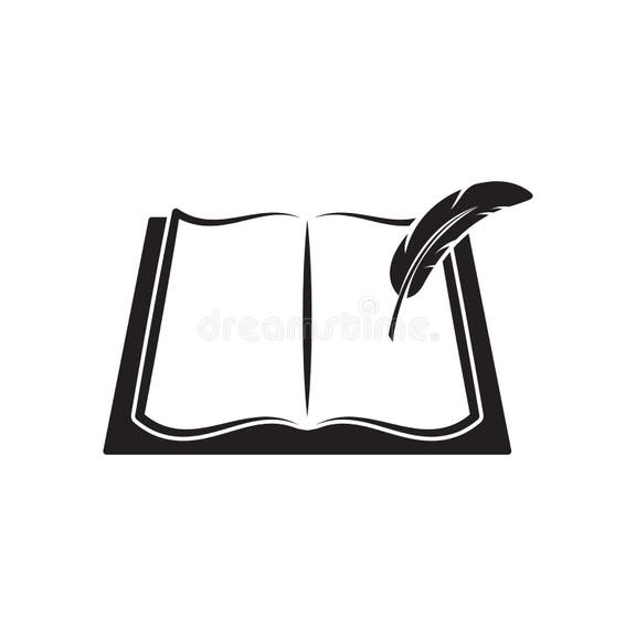 Book with pen icon stock illustration. Illustration of ducation - 262499828